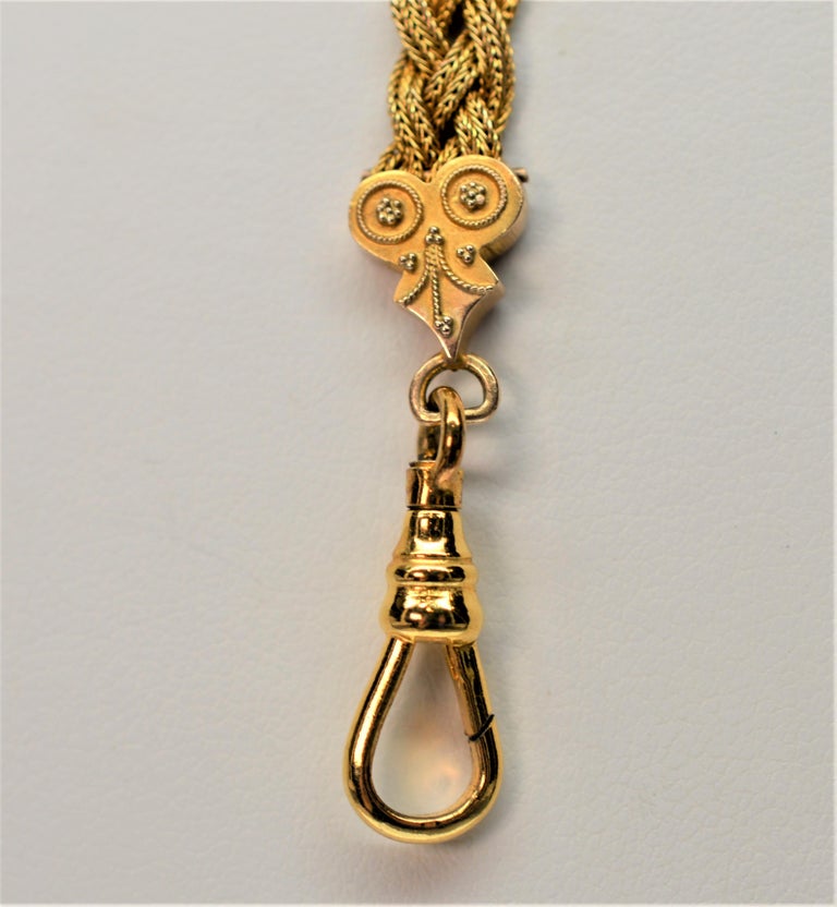 Antique 14K Yellow Gold Woven Edwardian Lanyard Necklace at 1stDibs ...