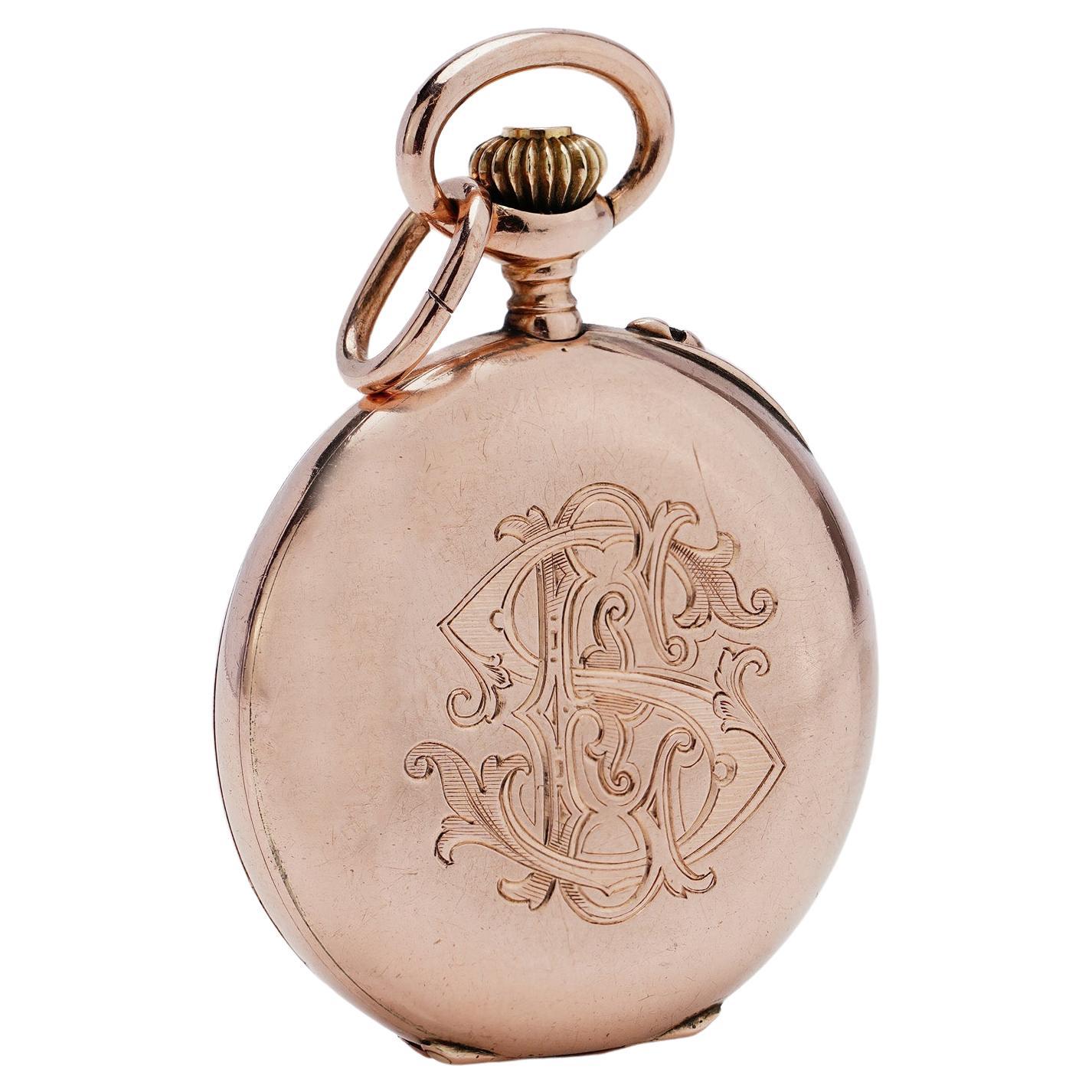 Antique 14 Karat Gold Elgin Pocket Watch, circa 1895 at 1stDibs