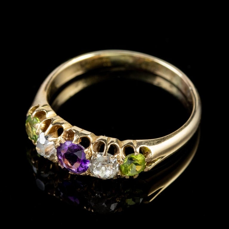 Antique 15 Carat Gold Edwardian, circa 1910 Suffragette Ring at 1stDibs