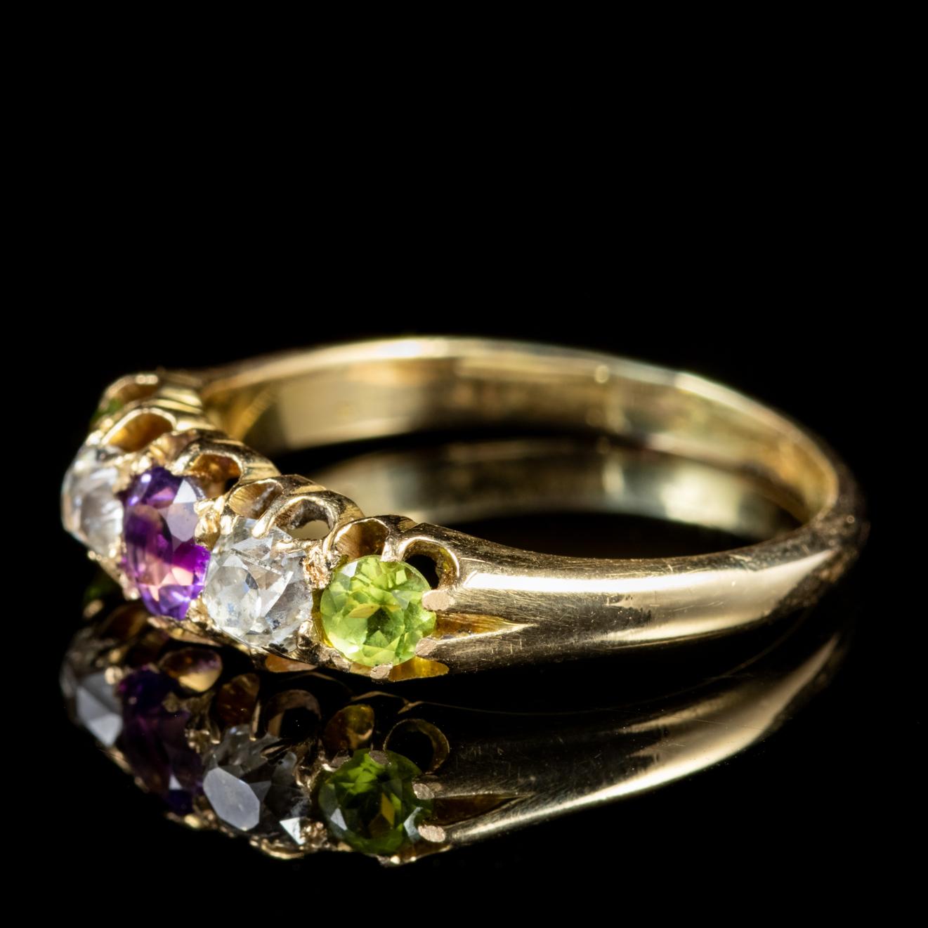 Antique 15 Carat Gold Edwardian, circa 1910 Suffragette Ring at 1stDibs ...