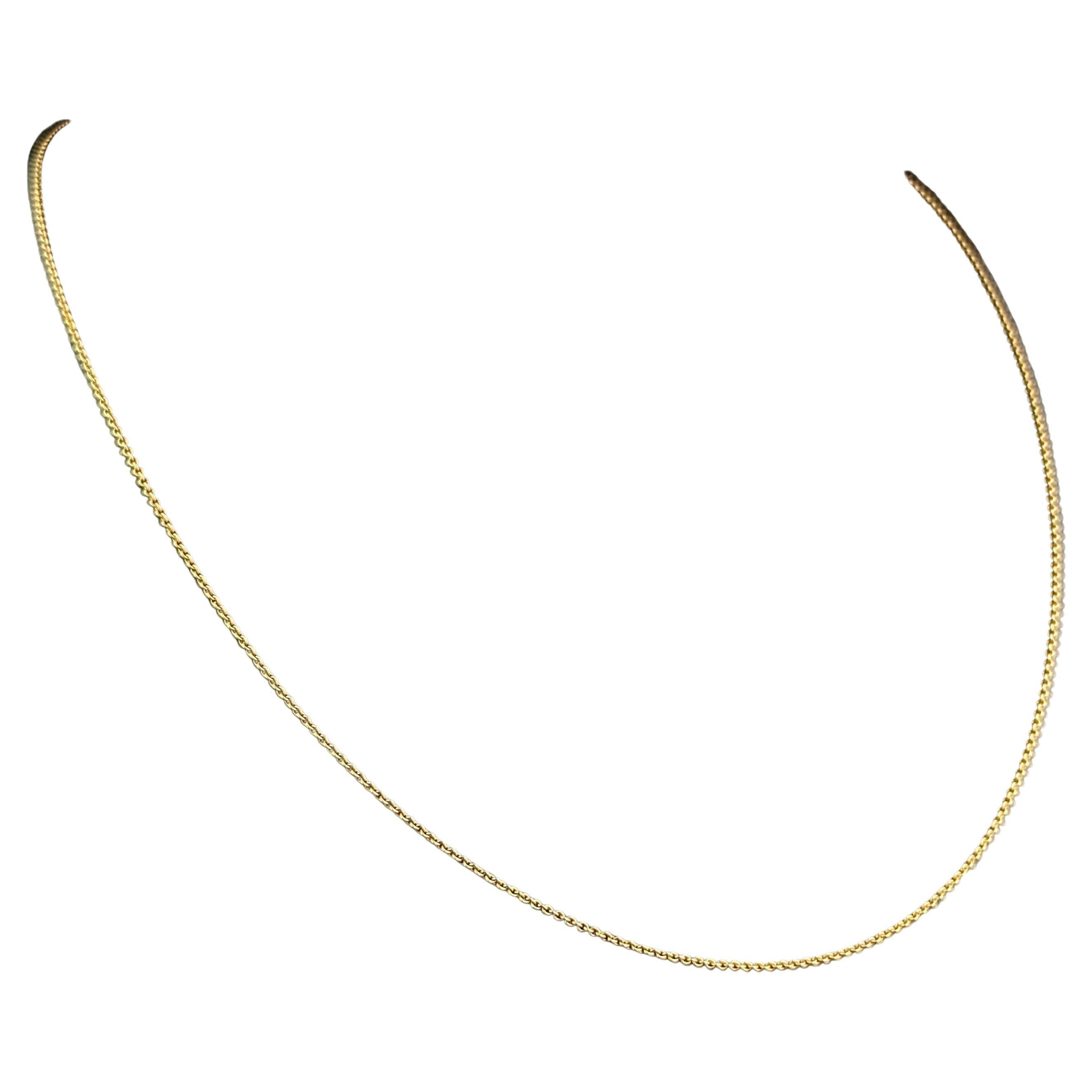 Antique 9k Yellow Gold Dainty Trace Link Chain Necklace at 1stDibs