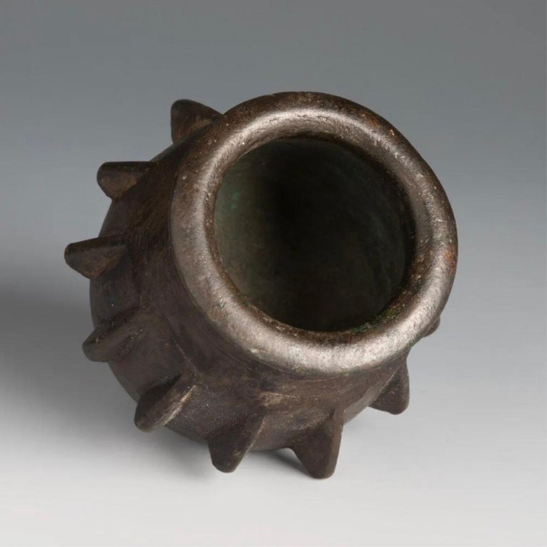 Antique 15th Century Gothic Mortar in Bronze Patina For Sale at 1stDibs