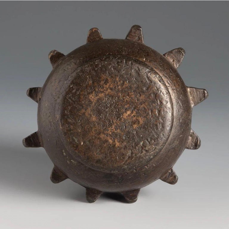 Antique 15th Century Gothic Mortar in Bronze Patina For Sale at 1stDibs