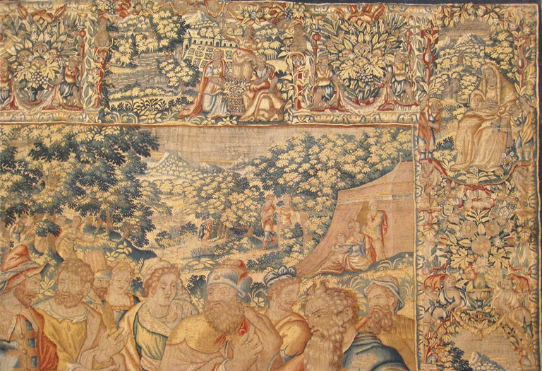 16th Century Brussels Biblical Old Testament Tapestry, with Moses and ...