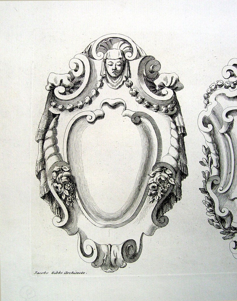 Antique 1728 James Gibbs Architectural Ornament Engraving For Sale at ...