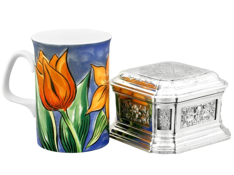 Antique 1733 George II Sterling Silver Toilet Boxes For Sale at 1stDibs