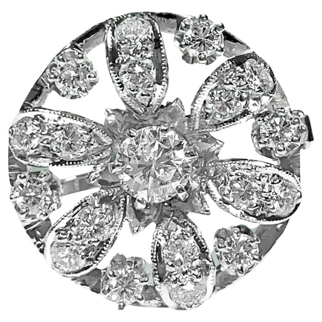Platinum 2.33ct Diamond Streamer Brooch For Sale at 1stDibs