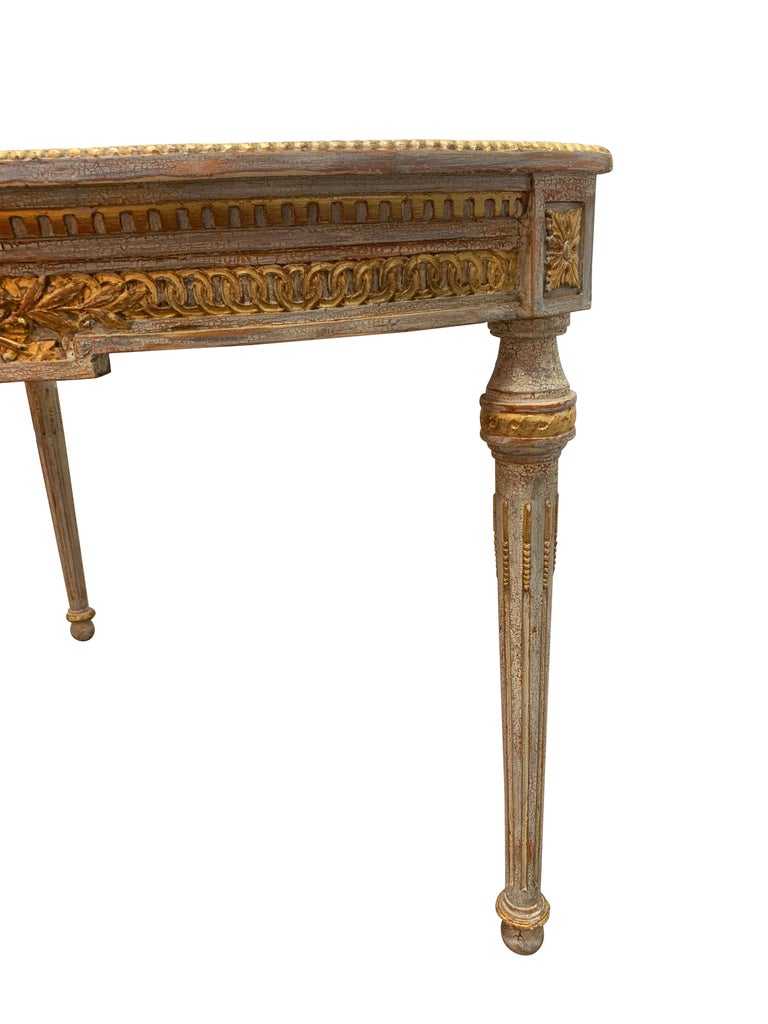 Antique - Wall Mounted Painted Italian Console Table For Sale at 1stDibs