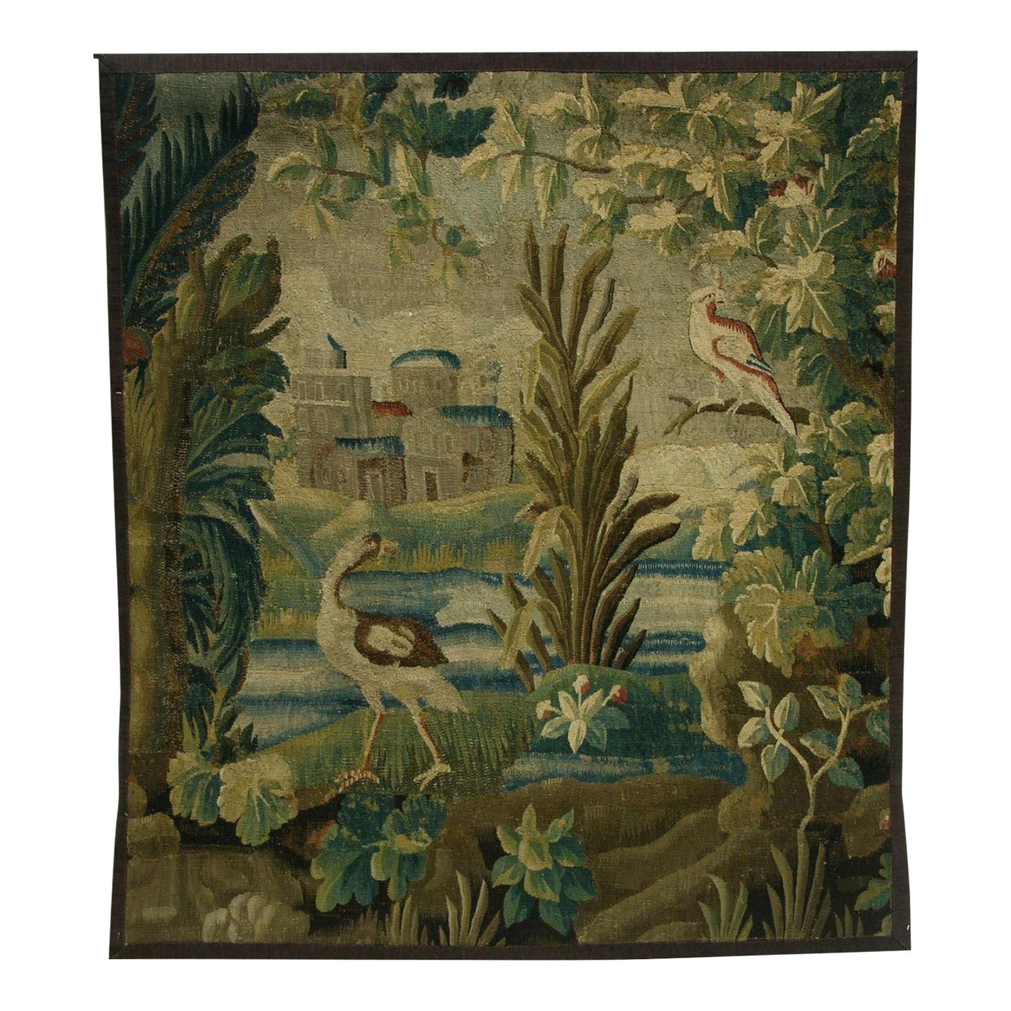 Antique 1920 Art Deco French Tapestry 5'11