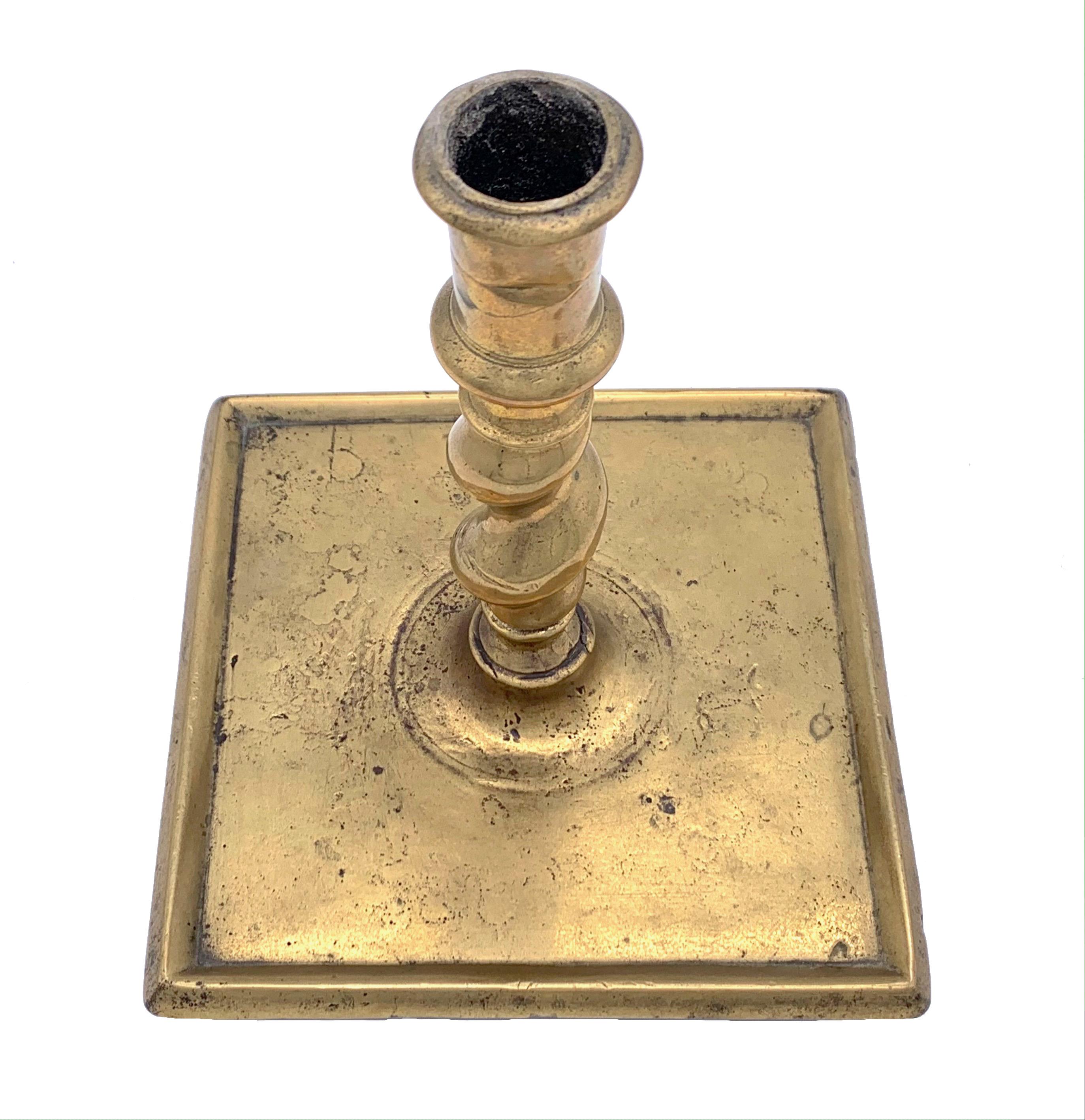 Antique 17th Century Group of Three Bronze Franco Flemish Candlesticks ...