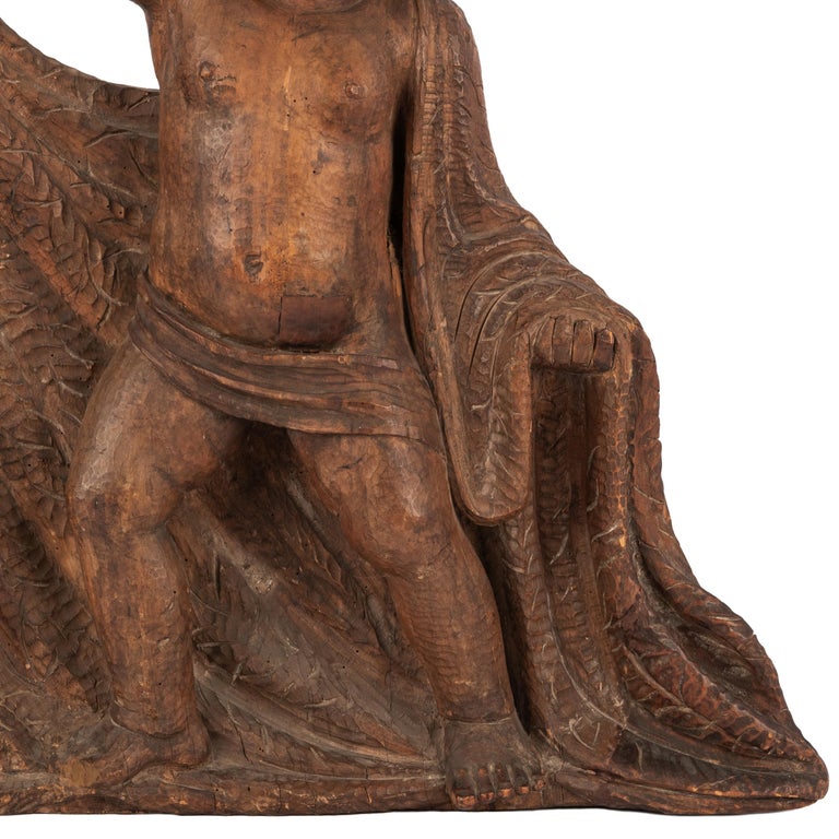 Antique 17th Century Italian Baroque Carved Limewood Putto Sculpture ...