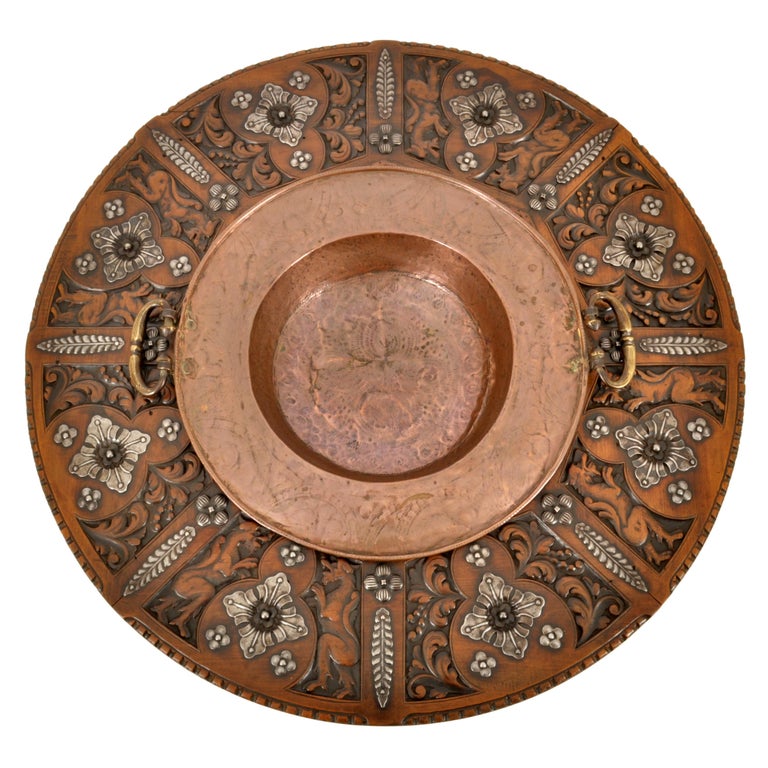 Antique 17th Century Style Spanish Walnut Brass Iron Warming Brazier ...