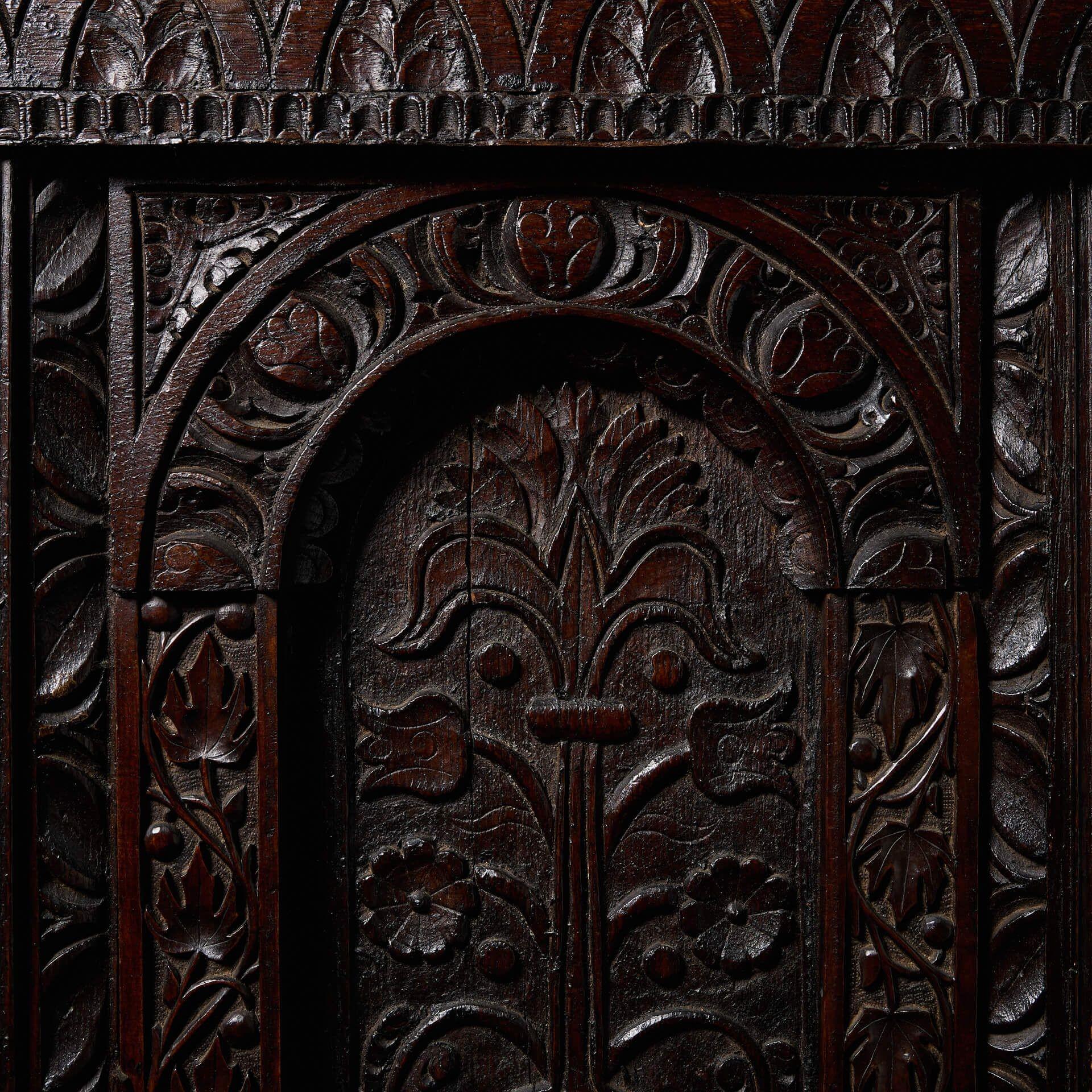 Antique 17th Century Tudor Carved Oak Panel For Sale at 1stDibs