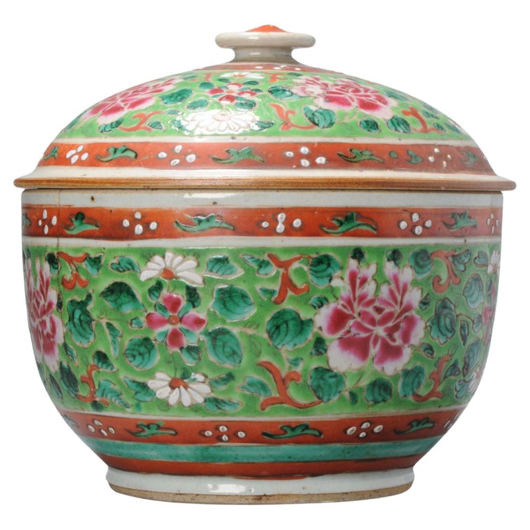 Antique 18/19 Century Chinese Porcelain Thai Bencharong Jar with ...