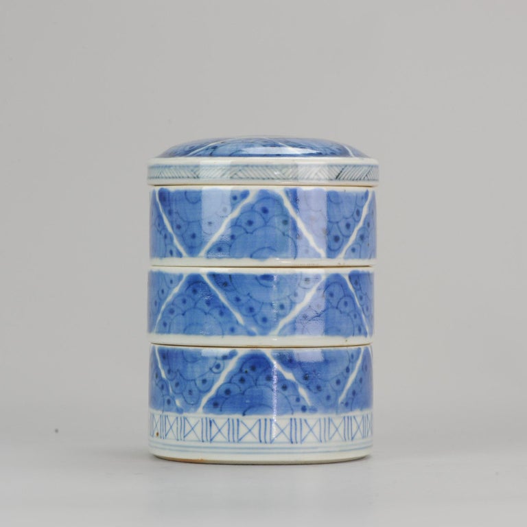 Antique 18th-19th Century Food Container Japanese Porcelain Stacking ...