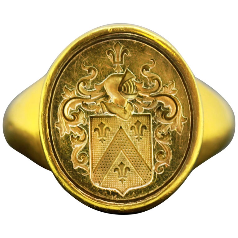 Antique 18 Karat Gold French Seal Ring, circa 1780 at 1stDibs | 18 ...