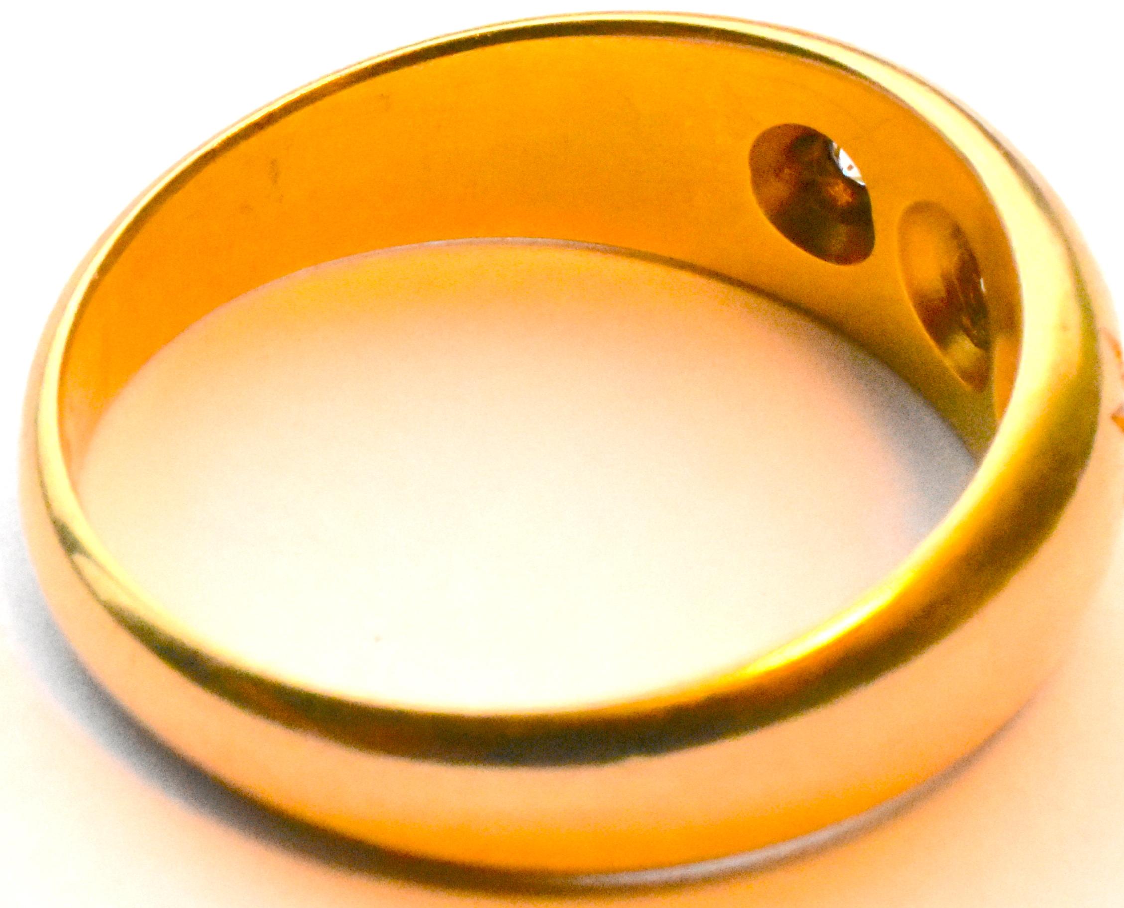 Antique 18 Karat Gypsy Ring with Diamonds at 1stDibs | antique gypsy ring