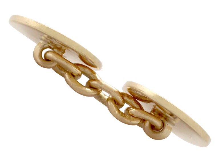 Antique 18 Karat Yellow Gold Cufflinks at 1stDibs