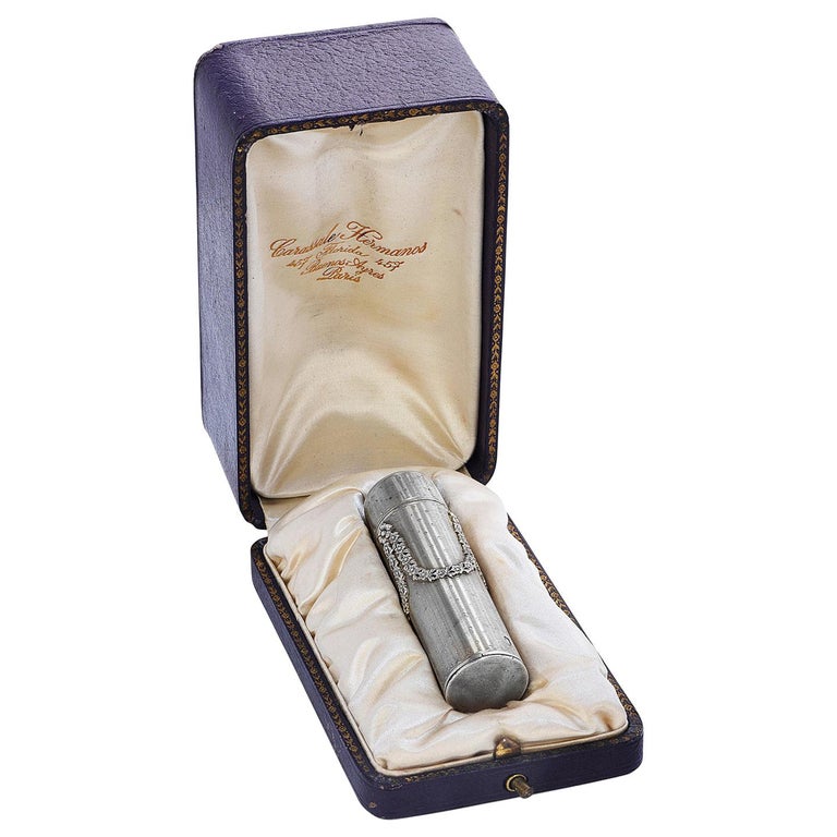 Antique 1800s GIA Blue Sapphire Diamond Fine Silver Collectible Perfume ...