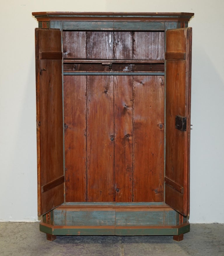 Antique 1827 Dated Love Heart Hand Painted German Marriage Wardrobe ...