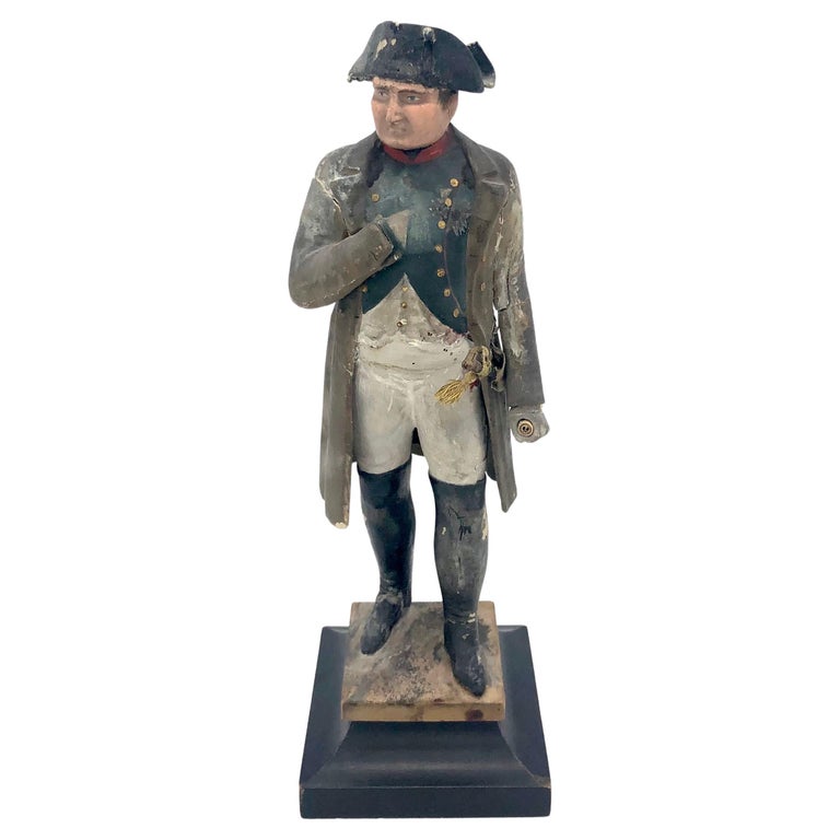 Antique 1830 Statue of Napoleon with Dagger and Document Wood Paper ...