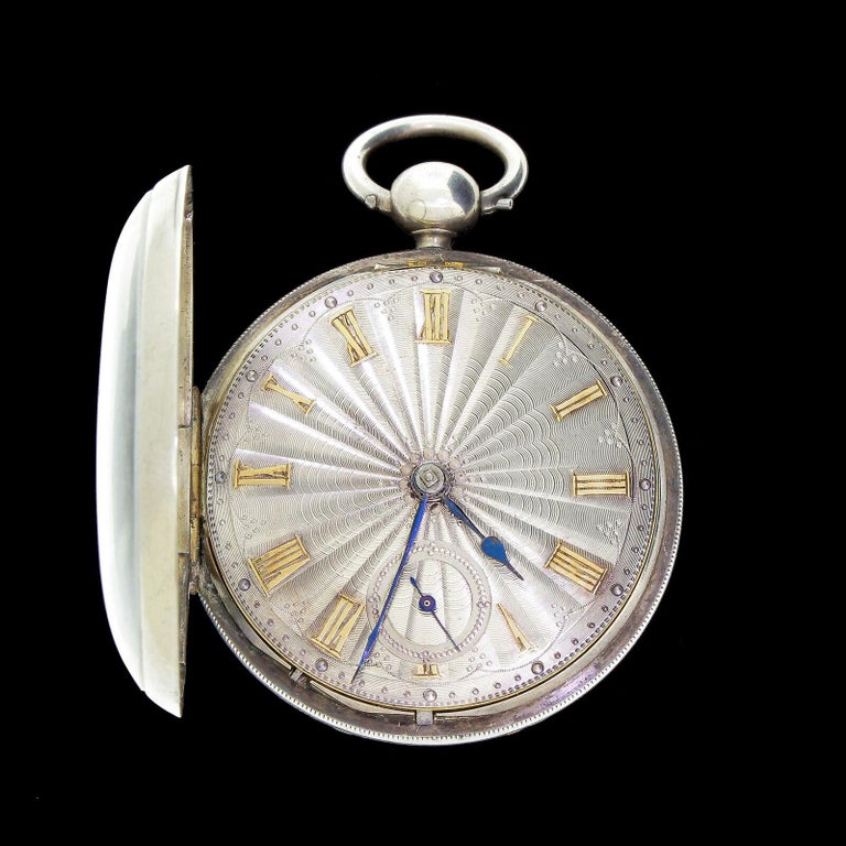 Antique 1832 Joseph Holden Liverpool Ornate Silver Dial Fusee Pocket ...