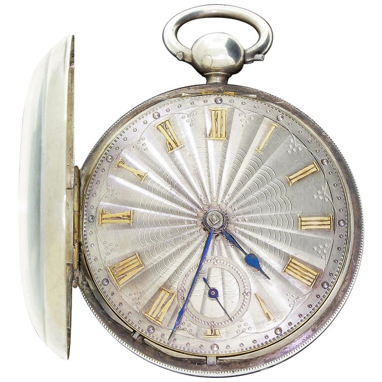 Antique 1832 Joseph Holden Liverpool Ornate Silver Dial Fusee Pocket ...