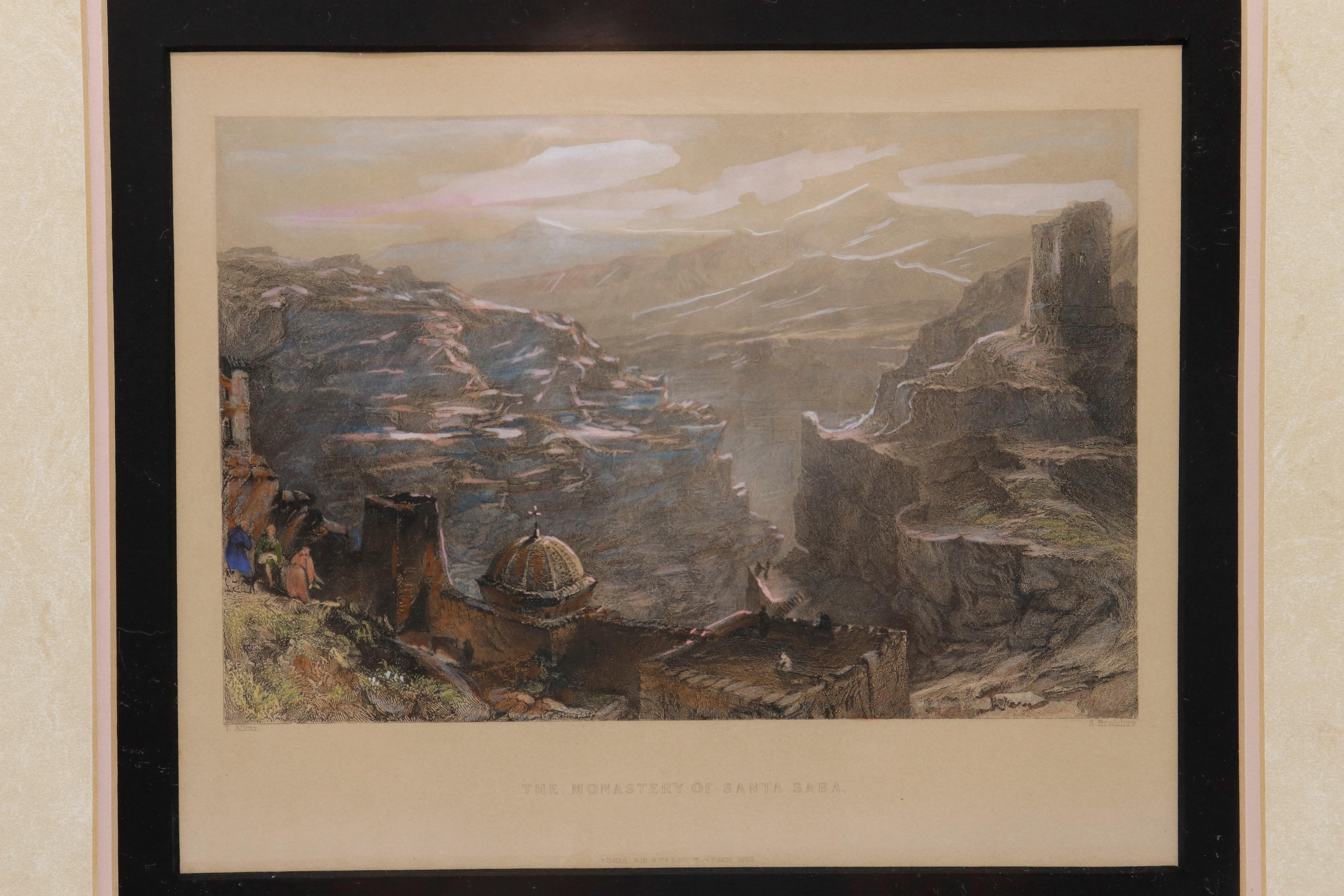 Antique 1837 Hand Colored Engravings, Set of 4 For Sale at 1stDibs