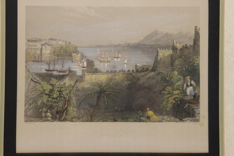 Antique 1837 Hand Colored Engravings, Set of 4 For Sale at 1stDibs