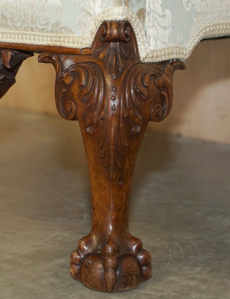 Antique 1840 Museum Quality Claw and Ball Carved Feet Wingback Very ...