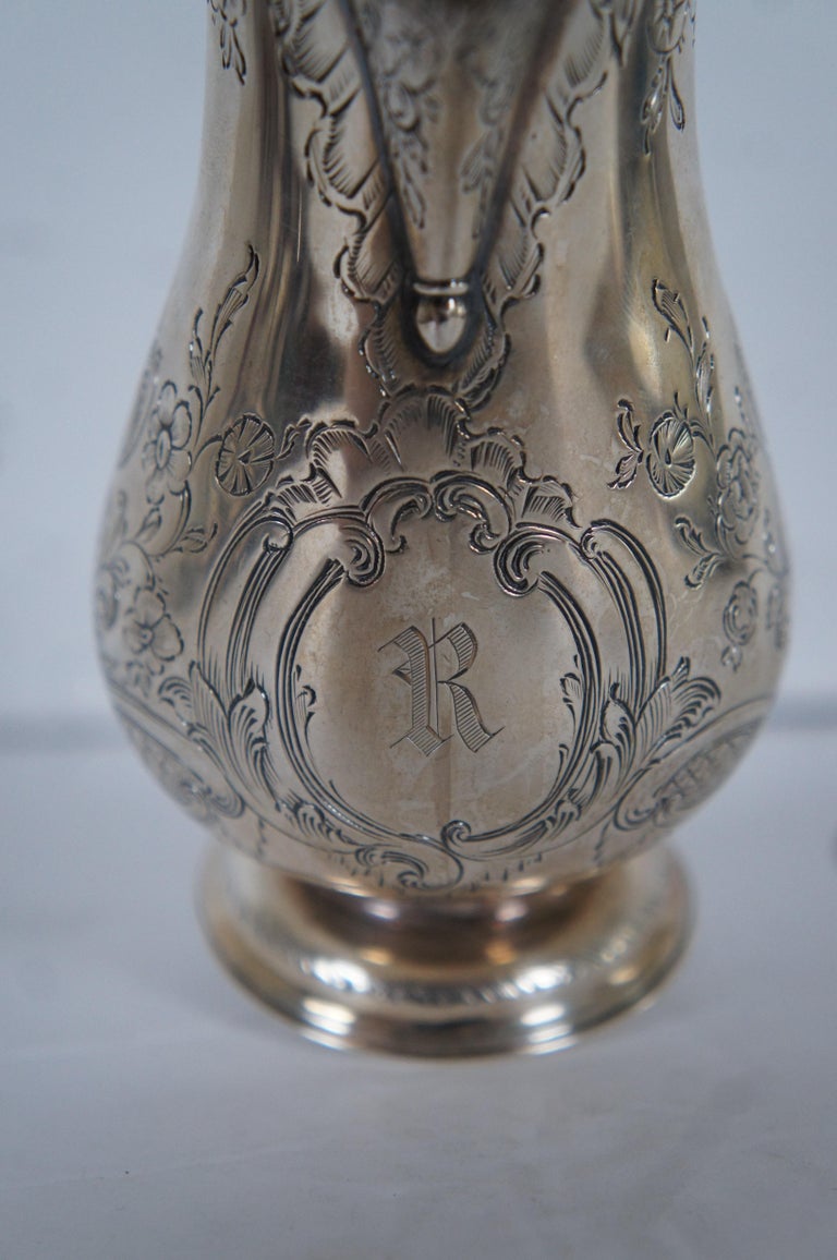 Antique 1851 George Frederick Pinnell Sterling Silver Etched Cream ...