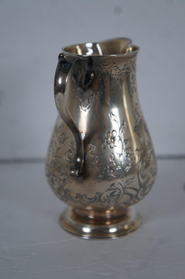 Antique 1851 George Frederick Pinnell Sterling Silver Etched Cream ...