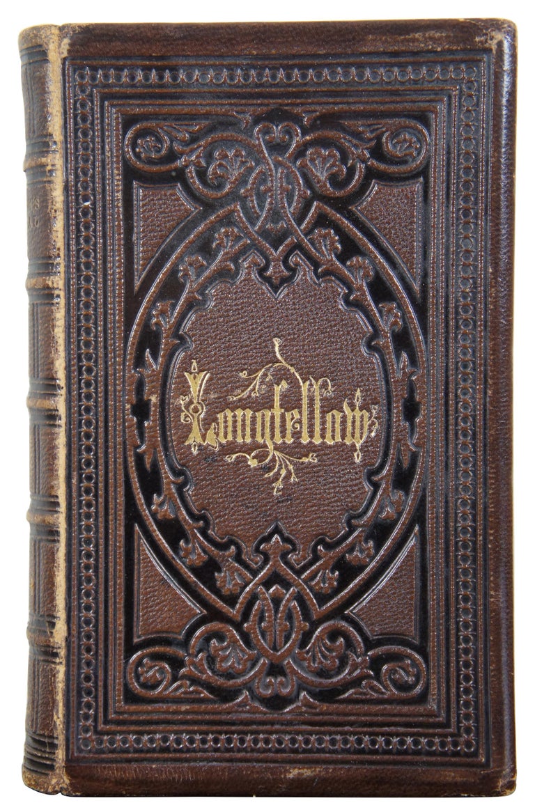 Antique 1859 Poetical Works of Henry Wadsworth Longfellow Leather ...