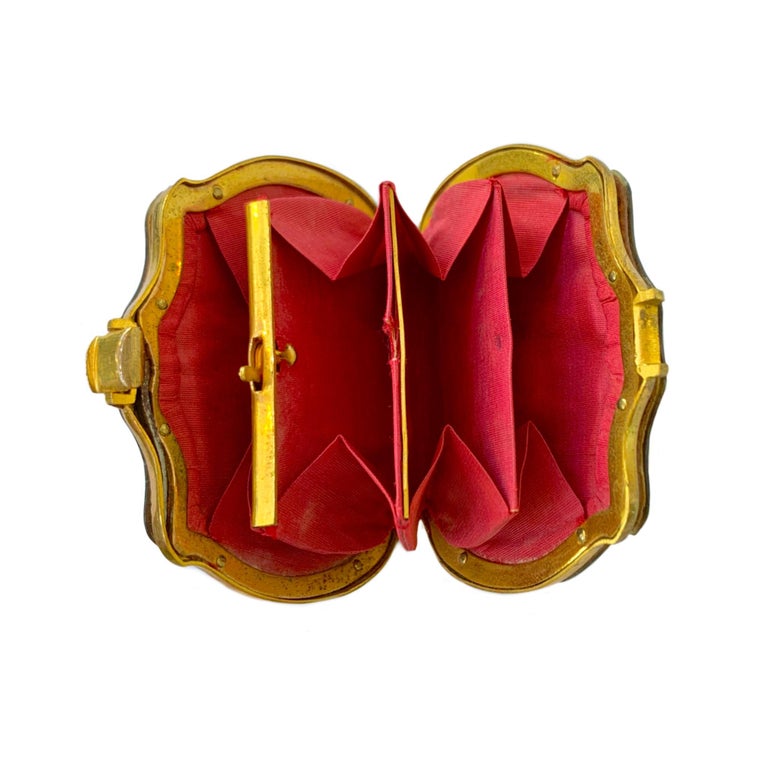 Antique 1863 Genuine Tortoise Shell Coin Purse and Notebook Ensemble ...