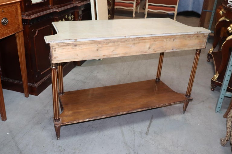 Antique 1870s era French Directoire Louis XVI Marble Top Console Table ...