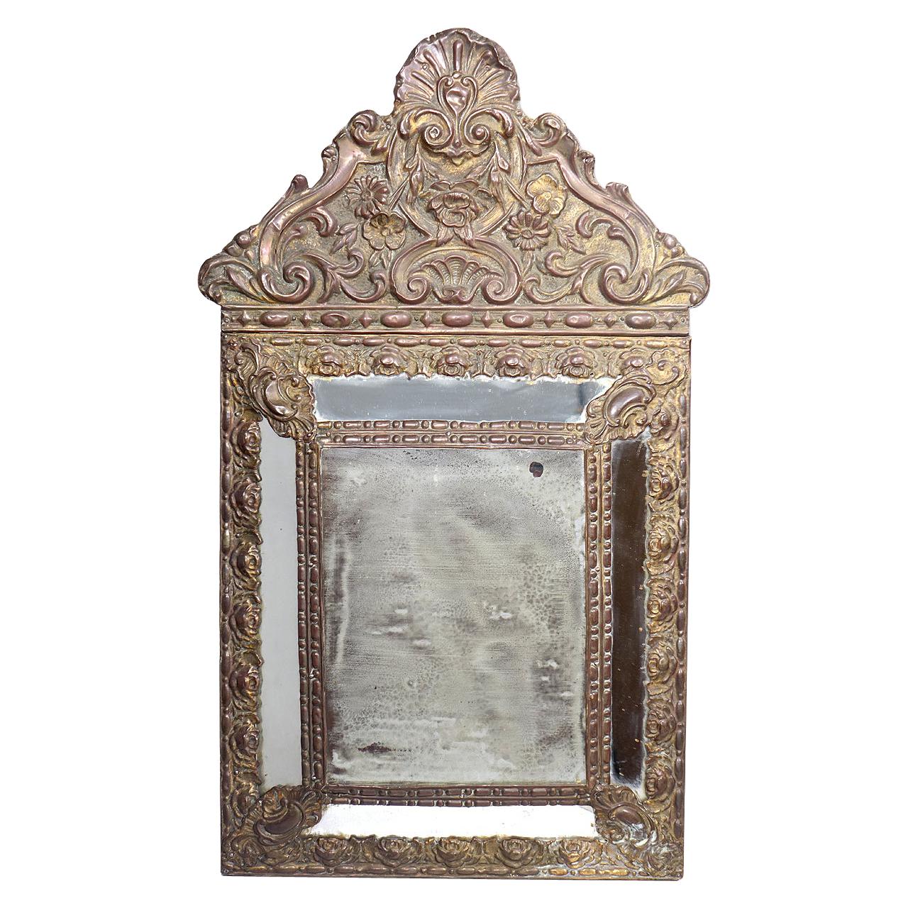 Antique 1880s Decorative French Mirror For Sale at 1stDibs