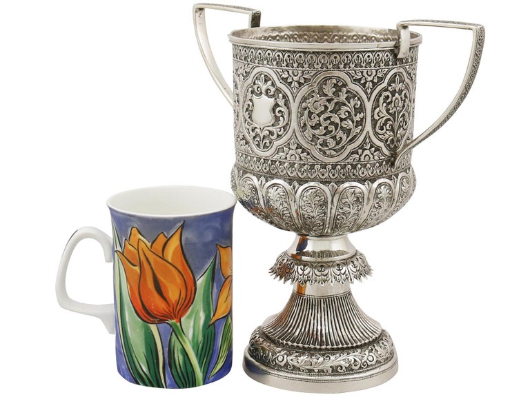 Antique 1880s Indian Silver Presentation Cup at 1stDibs