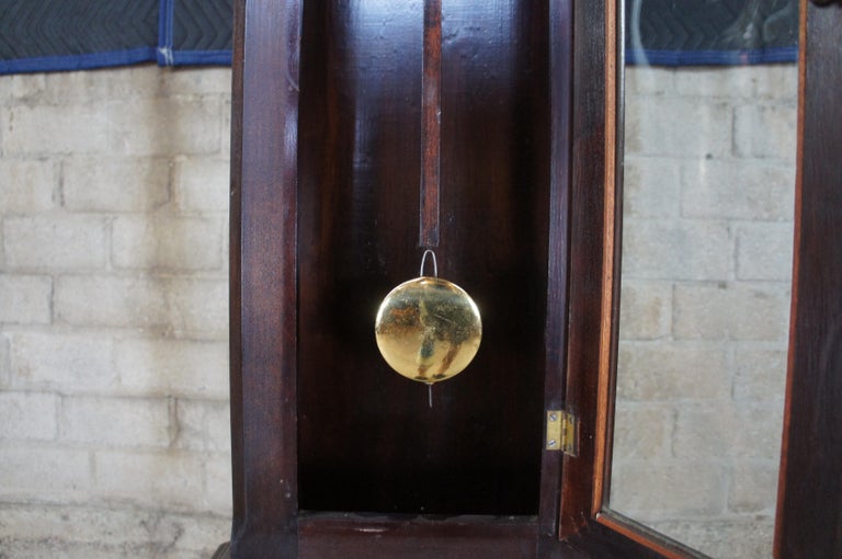 Antique 1890s Mahogany Ithaca Clock Co Tall Case Grandfather Clock ...