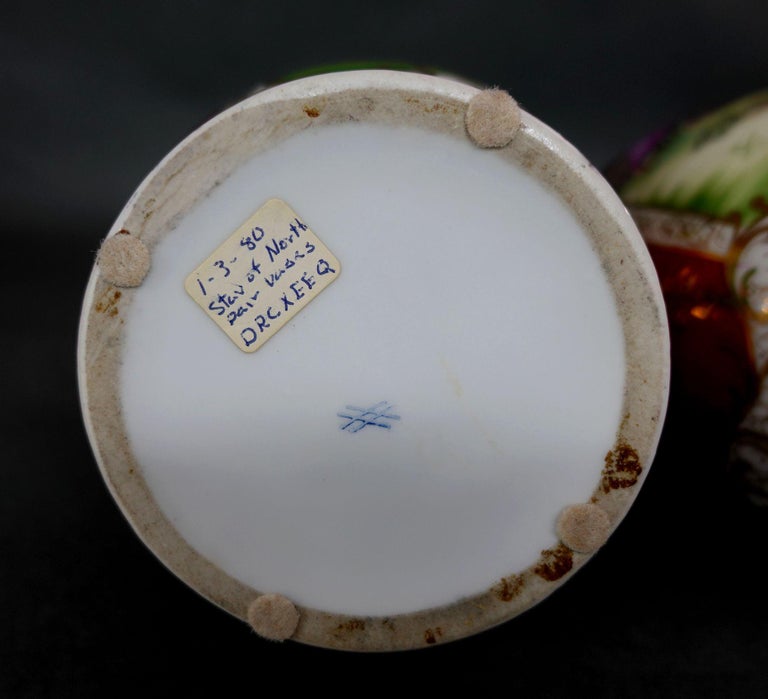 Antique 1890s Pair of Amorous Victoria Austria Vase "Marked" For Sale ...