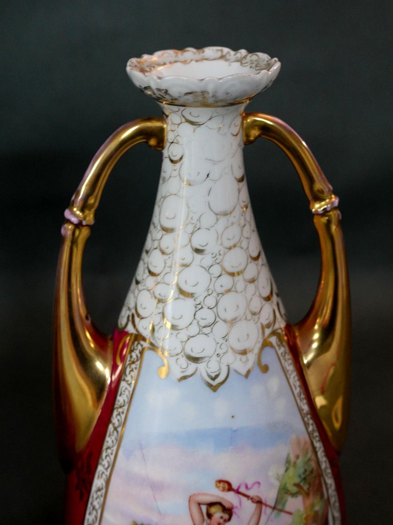 Antique 1890s Pair of Amorous Victoria Austria Vase "Marked" For Sale ...