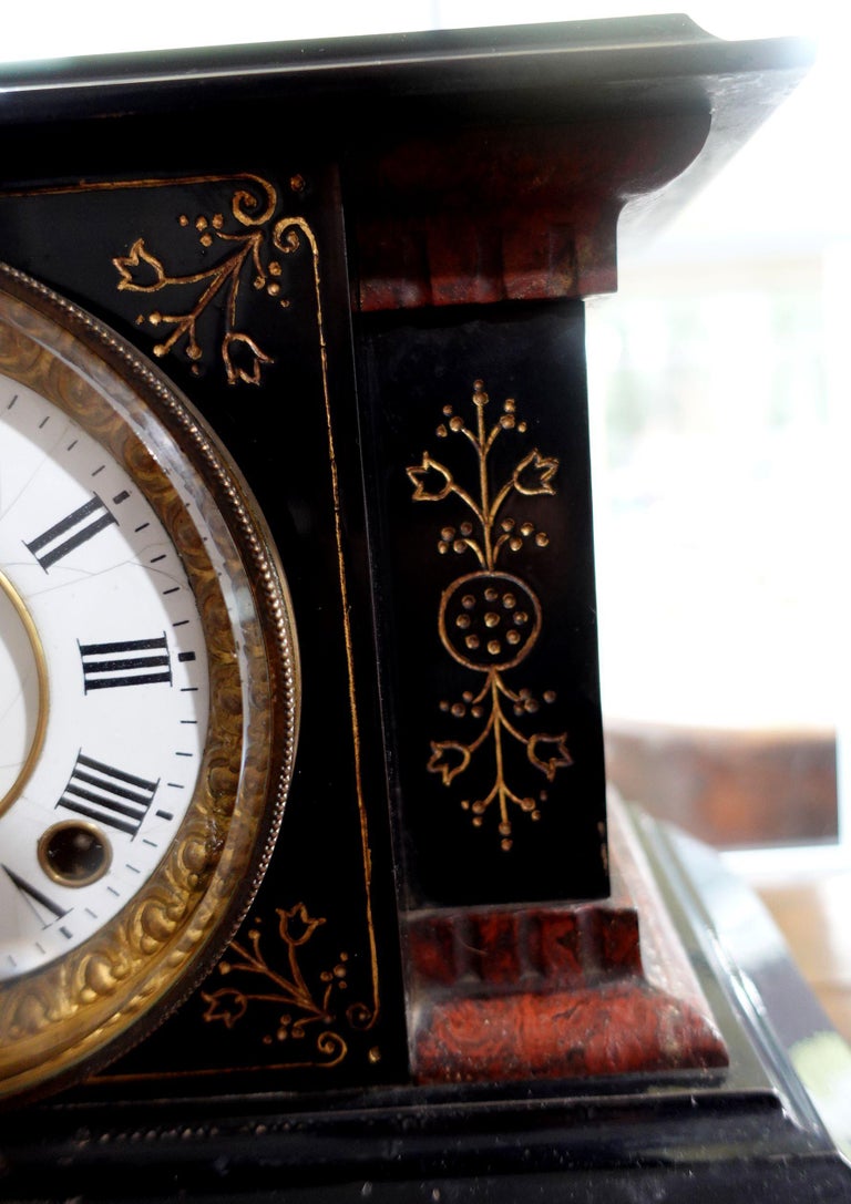 Antique 1890s Seth Thomas Adamantine Mantle Clock For Sale at 1stDibs
