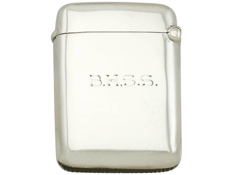 Antique 1890s Victorian Sterling Silver Compass Vesta Case at 1stDibs