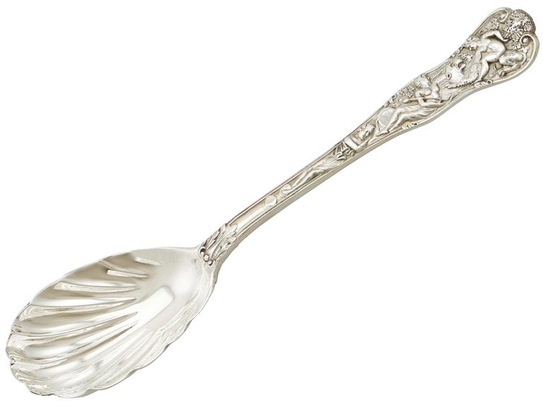 Antique 1890s Victorian Sterling Silver Fruit Serving Spoons at 1stDibs ...