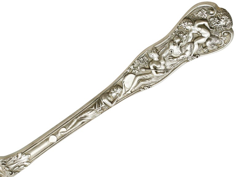 Antique 1890s Victorian Sterling Silver Fruit Serving Spoons at 1stDibs