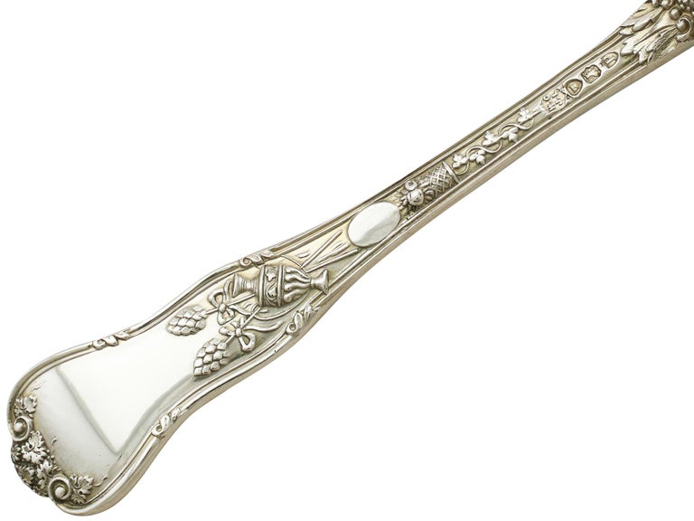 Antique 1890s Victorian Sterling Silver Fruit Serving Spoons at 1stDibs