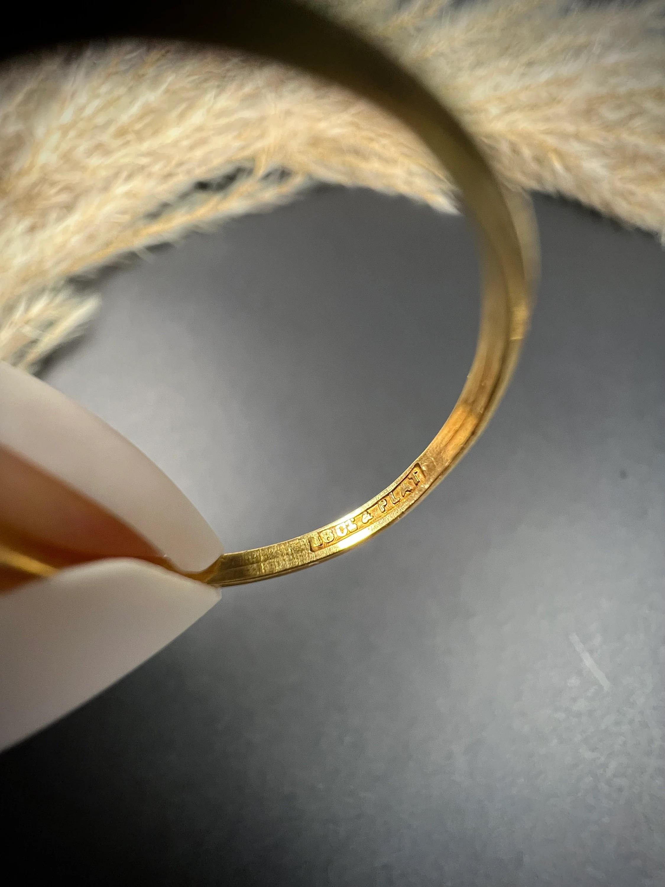 Antique 18ct Gold and Platinum Edwardian Diamond Illusion Ring For Sale ...