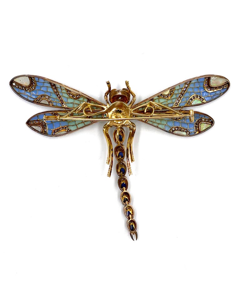 Antique 18K Dragonfly Brooch, Circa 1880-1910 For Sale at 1stDibs ...