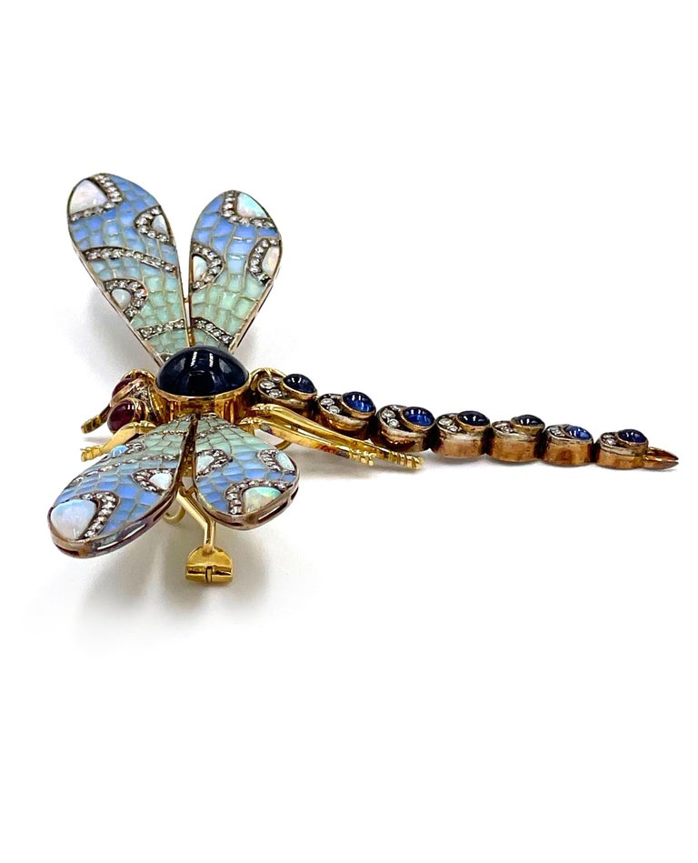 Antique 18K Dragonfly Brooch, Circa 1880-1910 For Sale at 1stDibs ...