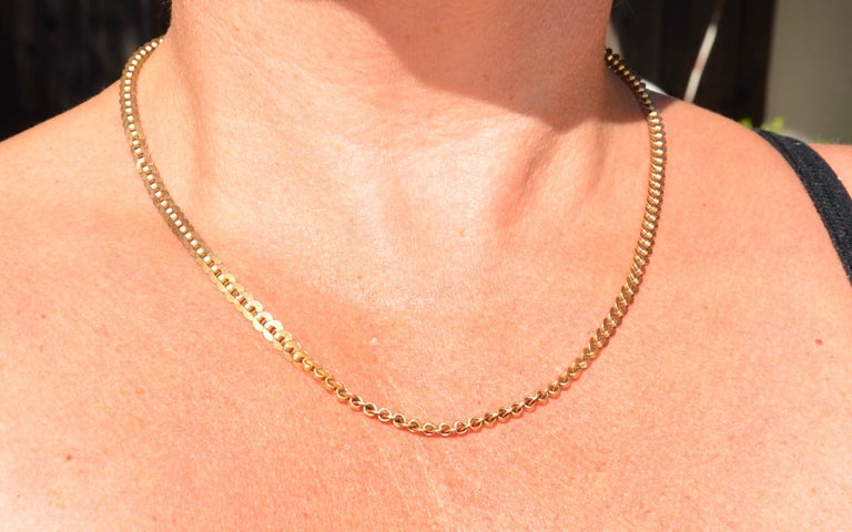 Antique 18K French Chain Necklace For Sale at 1stDibs