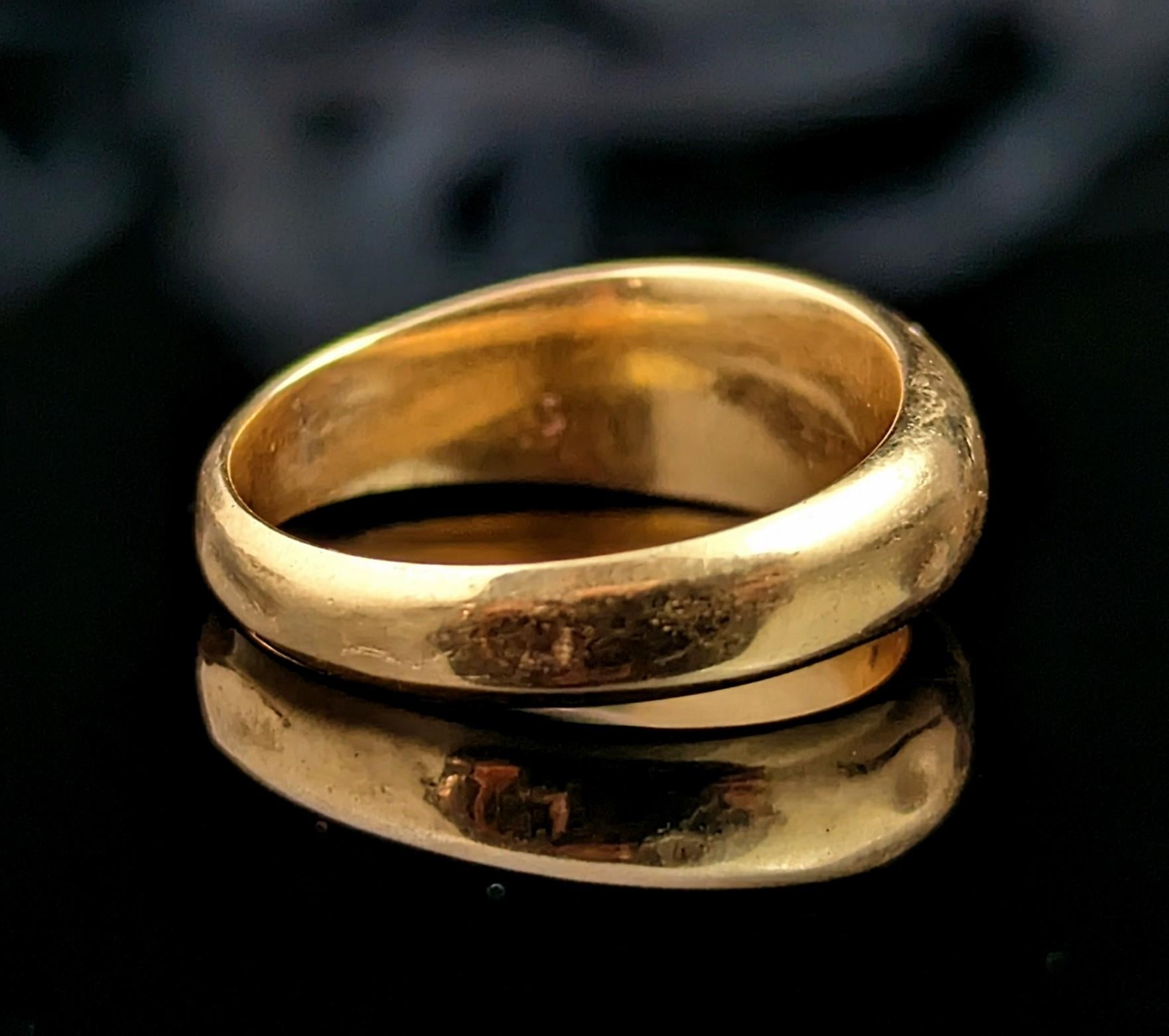 Antique 18k Gold Gypsy Set Ring, Red Paste and Pearl, Victorian at 1stDibs